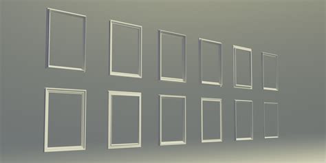 Picture Frames Blender D Models No Materials Superhive Formerly Blender Market