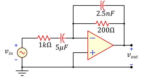vin 1kΩ 5μ f 200Ω 2 5nf vout