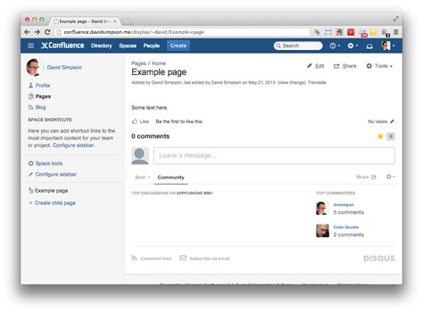Adding Disqus Commenting To Atlassian Confluence Is Easy David