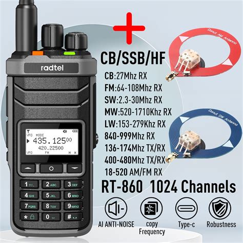 Radtel Rt 860 Multi Band Hfuhfvhf Ham Radio 18 1000mhz Amusblsbcw