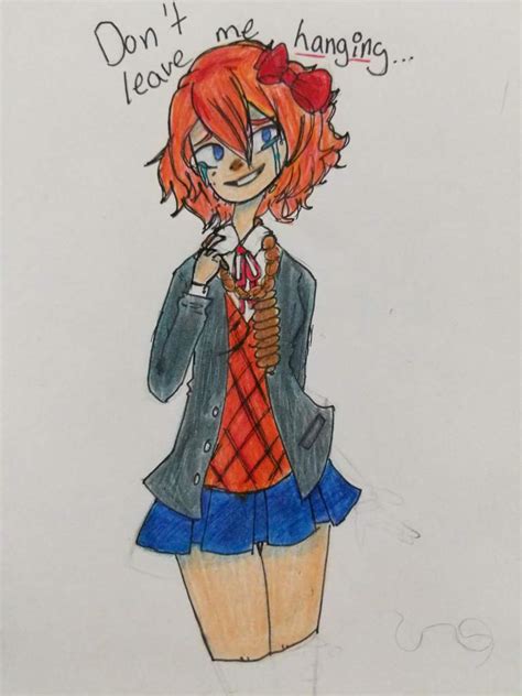 Dont Leave Me Hanging Sayori Fanart Doki Doki Literature Club Amino