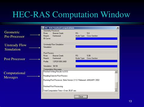 ppt comprehensive guide to unsteady flow modeling with hec ras