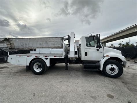 2006 International 4300 Imt 11 76 Knuckleboom Flatbed Utility Truck In Miami Fl Usa