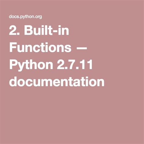 Built In Functions In Python