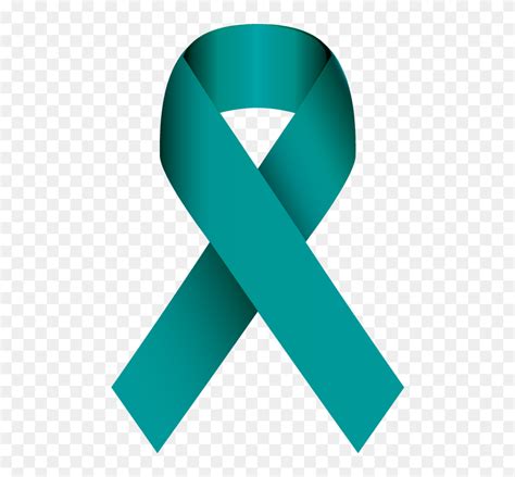 Teal Ribbon Clipart Sexual Assault Ribbon Png Download 5244329