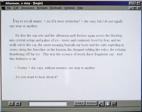 Interface Of The 1994 Windows Edition Of Afternoon