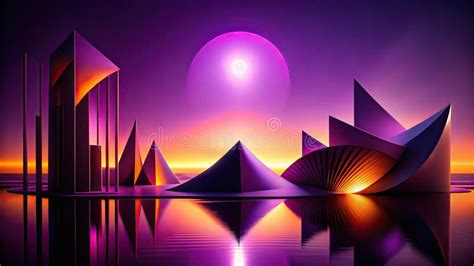 Purple Silhouette Of An Atom With Orbiting Electrons Isolated On A