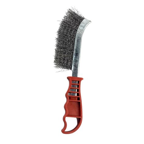 Escova De Aço Manual Com Cabo Plástico Ideal Para Limpeza E Remoção