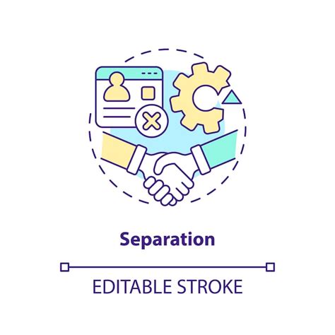 Premium Vector Separation Concept Icon