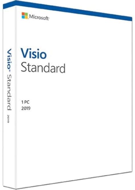 Microsoft Visio 2019 Standard For Windows 10 Box Pack 1 PC Medialess Walmart Com