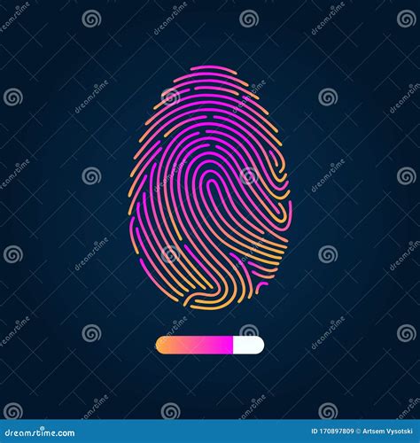 Fingerprint Scanner Identification System Biometric Authorization And Business Security