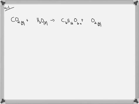 Solved Following Is An Unbalanced Equation For Photosynthesis The