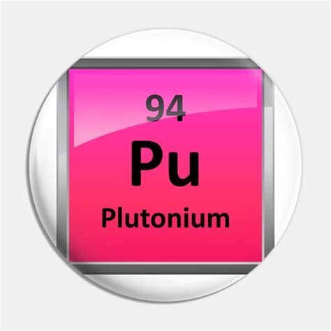 Plutonium Periodic Table Element Symbol Plutonium Pin Teepublic