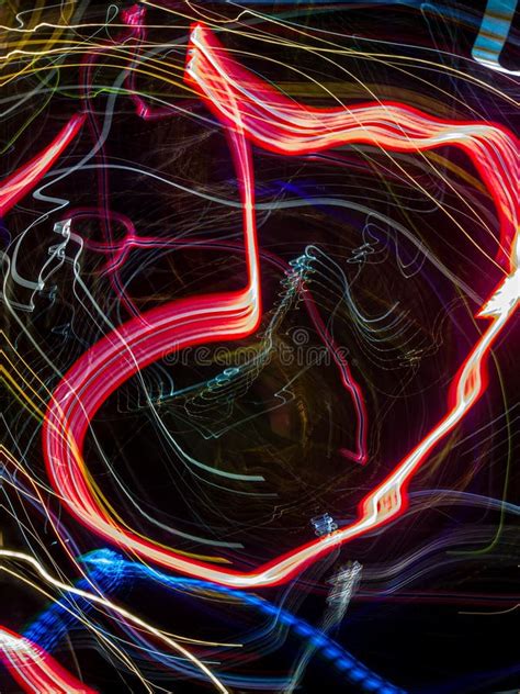 Photo Of Light Trails Of Red Green Blue Yellow Orange Forming An