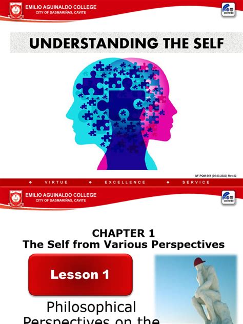 Chapter 1 Lesson 1 The Self From Various Perspectives Pdf Experience Philosophy Of Self