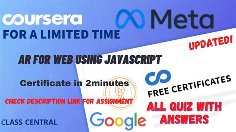 Ar For Web Using Javascriptweek1 4 All Quiz Answerscoursera Mr