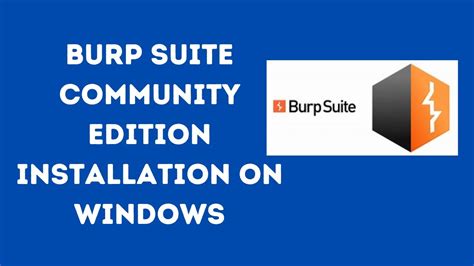 Burp Suite Installation On Windows Youtube