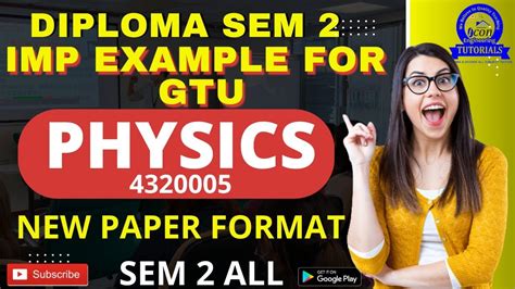 Diploma Sme 2 Physics Imp Example For Gtu Exam Sem 2 Imp All