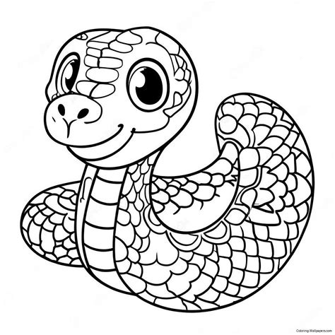 Cute Python Snake Coloring Page 28555 22559
