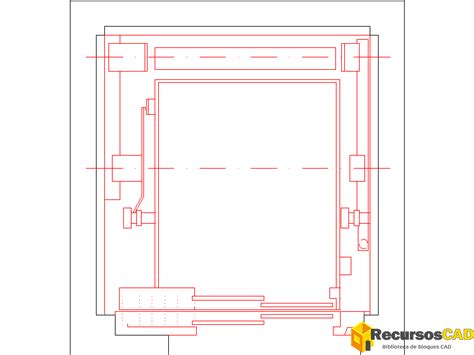 Bloques Dwg Cabina De Ascensor En Sección Y Planta Gratis Para Autocad