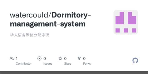 Github Watercould Dormitory Management System 华大宿舍床位分配系统