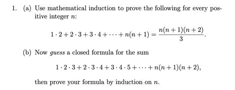 Solved A ﻿use Mathematical Induction To Prove The