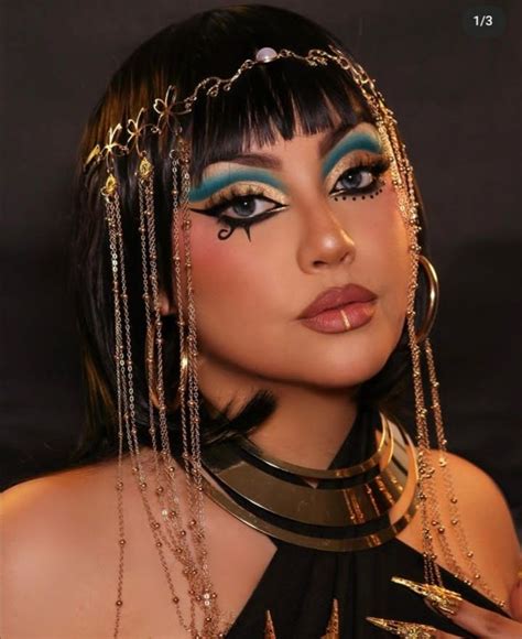Egyptian Makeup And Costume 𓃠 𓁘 Cleopatra Halloween Makeup Egypt