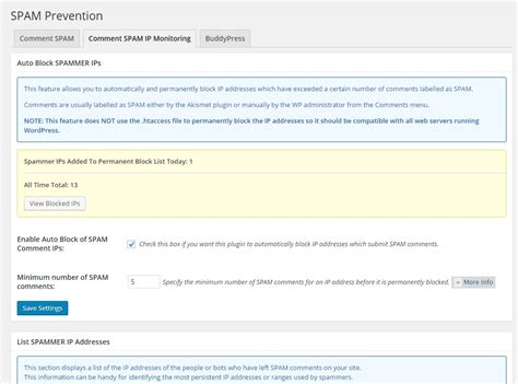 block spam ips automatically and permanently
