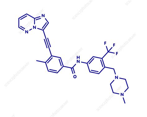 Ponatinib Cancer Drug Molecular Model Stock Image F025 2939 Science Photo Library