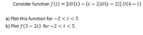 Consider Function F T TU T T U T U T A Chegg