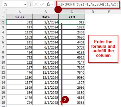 How To Calculate YTD In Excel Useful Methods Excel Insider