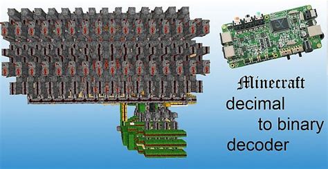 Decimal To Binary Decoder16 Bit Minecraft Map