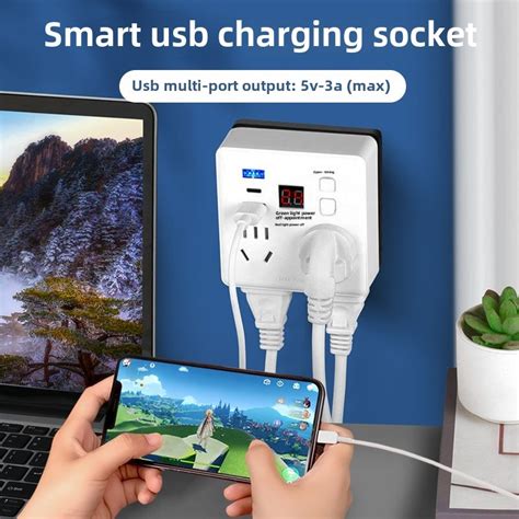 Extension Cord Timer Switch Socket Electric Car Charging Time Automatic Off Extension Socket