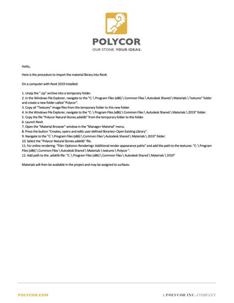 Revit Material Library Polycor Inc Revit Material Library Polycor Inc