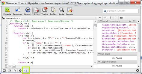Javascript Exception Logging In Production Stack Overflow