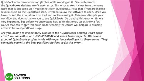 PPT Best Methods To Deal With QuickBooks Desktop Wont Open PowerPoint Presentation ID