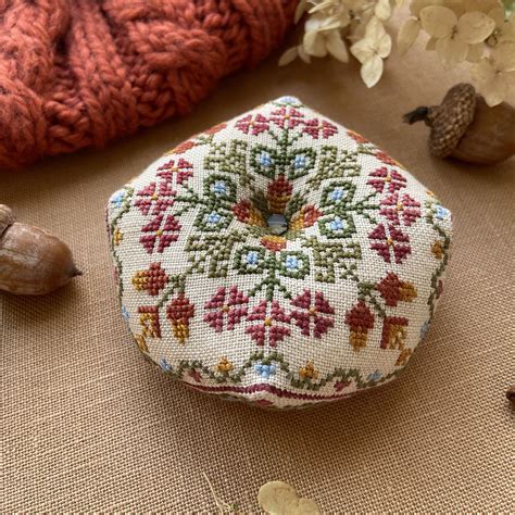 Biscornu Pattern Pdf Cross Stitch Pincushion Chart Instant Download