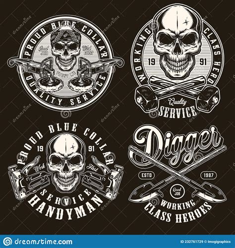 Working Class Logo Sacred Heart Skinhead Tattoo Template Vector Illustration Cartoondealer
