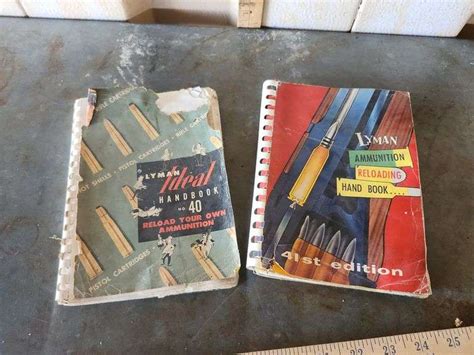 2 Vintage Lyman Ammunition Reloading Books Worn Auction Ohio