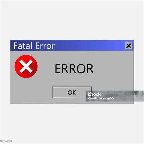 Warning Message About An Error In The Operating System Vector