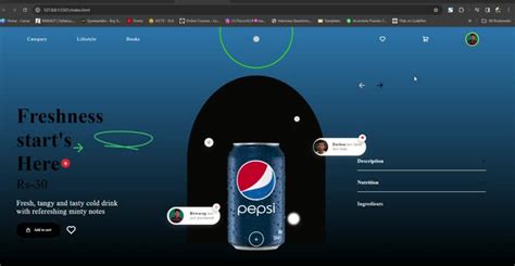 Biswarup Mahato On Linkedin Day14 Html Css Webdesign Pepsi
