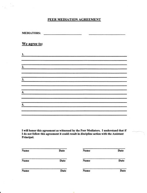 Conflict Resolution Agreement Template