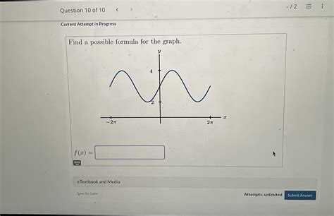 current attempt in progressfind a possible formula