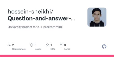 Github Hossein Sheikhi Question And Answer System University Project For C Programming