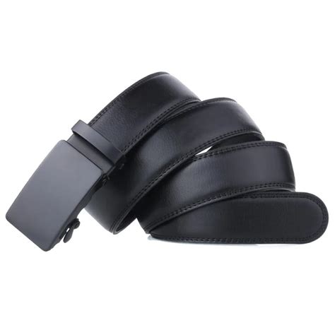 Dropship Men S Black Automatic Slider Business Casual Leather Belt To