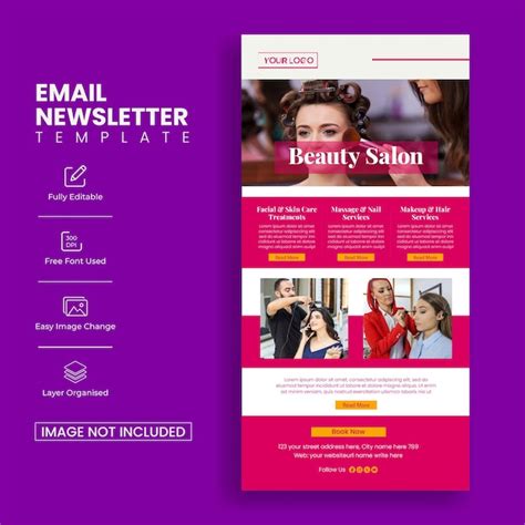 Premium Vector Beauty Salon Email Newsletter Template For Beauty
