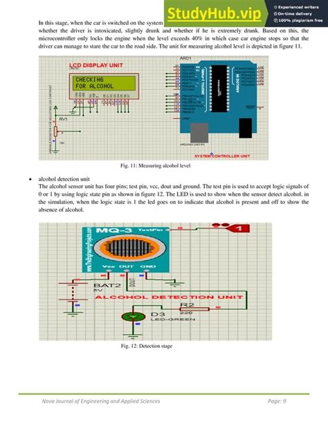 Alcohol Detection Of Drunk Drivers With Automatic Car Engine Locking System Pdf Substance