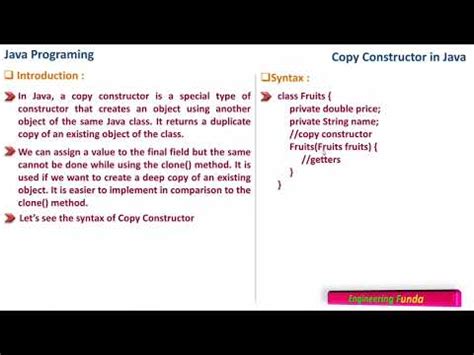 Learn Copy Constructor Java Programming Mind Luster