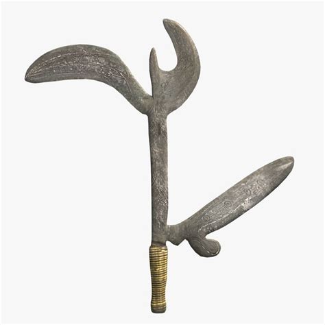 Azande Kpinga Throwing Knife Variation B 3d Turbosquid 1905563