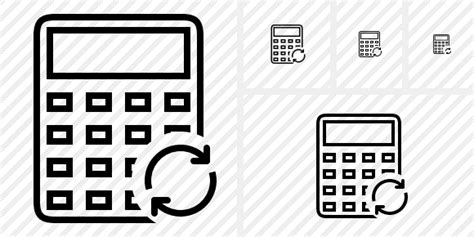 Calculator Refresh Icon Outline Black Professional Stock Icon And